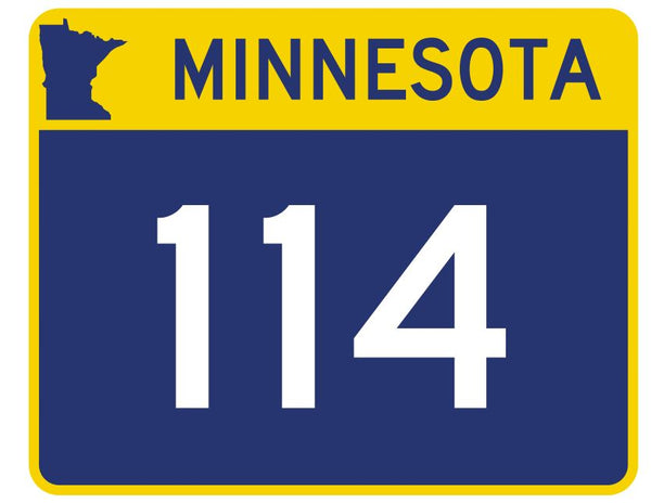 Minnesota State Highway 114 Sticker Decal R4952 Highway Route Sign ...