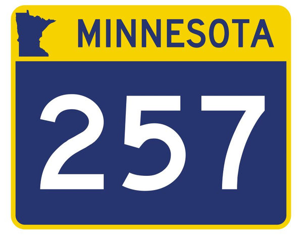 Minnesota State Highway 257 Sticker Decal R5002 Highway Route sign ...
