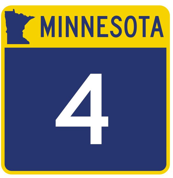 Minnesota State Highway 4 Sticker Decal R4705 Highway Route Sign ...