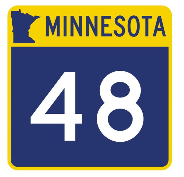 Minnesota State Highway 48 Sticker Decal R4740 Highway Route Sign ...
