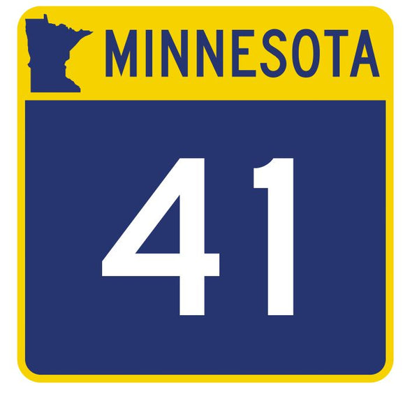 Minnesota State Highway 41 Sticker Decal R4734 Highway Route Sign ...