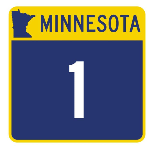 Minnesota State Highway 1 Sticker Decal R4703 Highway Route Sign ...