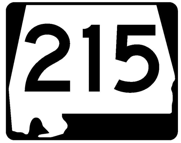 Alabama State Route 215 Sticker R4612 Highway Sign Road Sign Decal ...