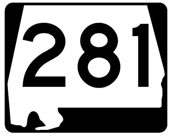 Alabama State Route 281 Sticker R4692 Highway Sign Road Sign Decal ...