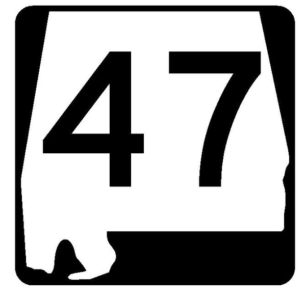 Alabama State Route 47 Sticker R4433 Highway Sign Road Sign Decal ...