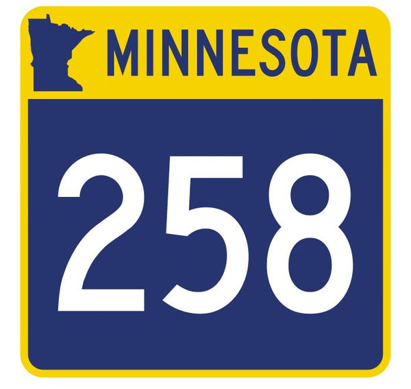 Minnesota State Highway 258 Sticker Decal R5003 Highway Route sign ...