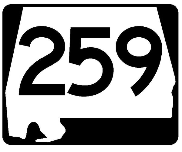 Alabama State Route 259 Sticker R4681 Highway Sign Road Sign Decal ...