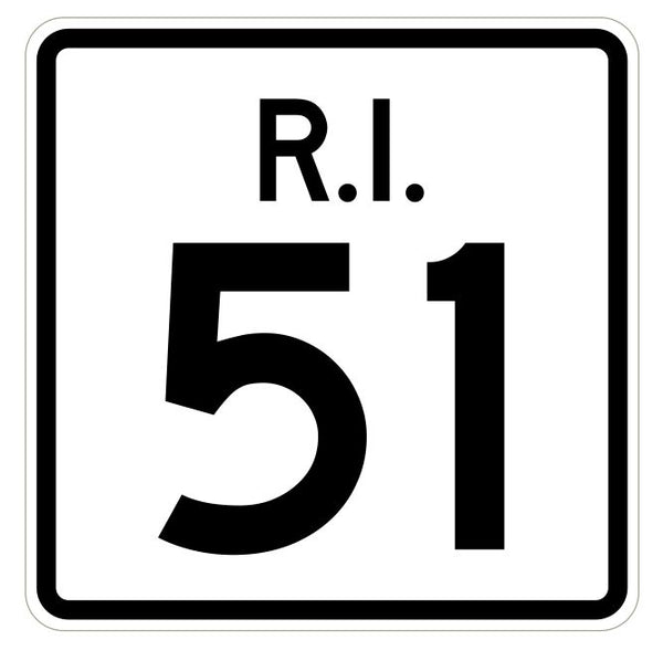 Rhode Island State Road 51 Sticker R4225 Highway Sign Road Sign Decal ...