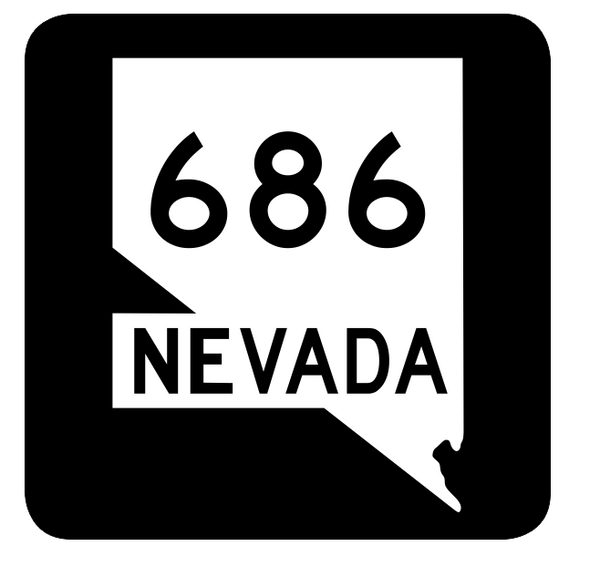 Nevada State Route 686 Sticker R3124 Highway Sign Road Sign – Winter ...