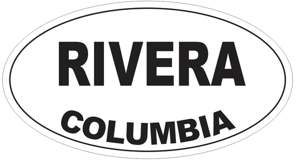 Rivera Columbia Oval Bumper Sticker or Helmet Sticker D4536 – Winter ...