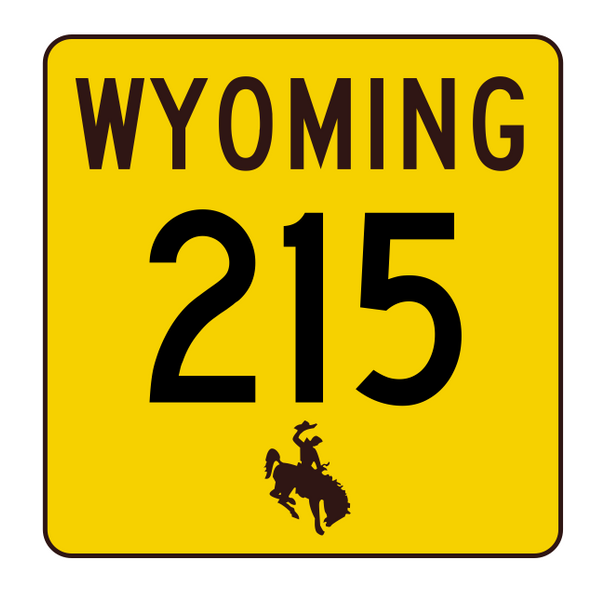 Wyoming Highway 215 Sticker R3461 Highway Sign – Winter Park Products