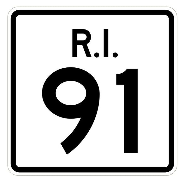 Rhode Island State Road 91 Sticker R4230 Highway Sign Road Sign Decal ...