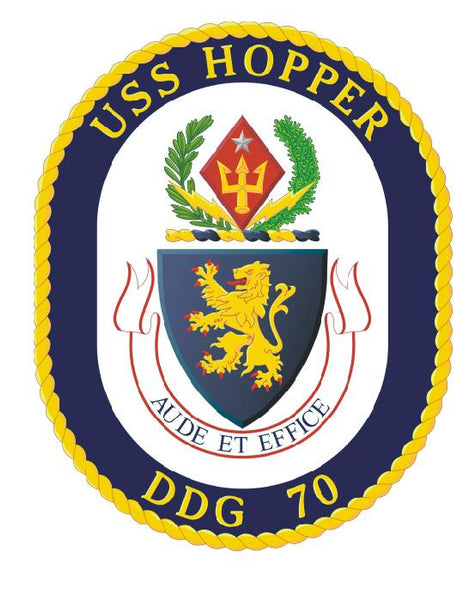 USS Hopper Sticker Military Armed Forces Decal M159 – Winter Park Products