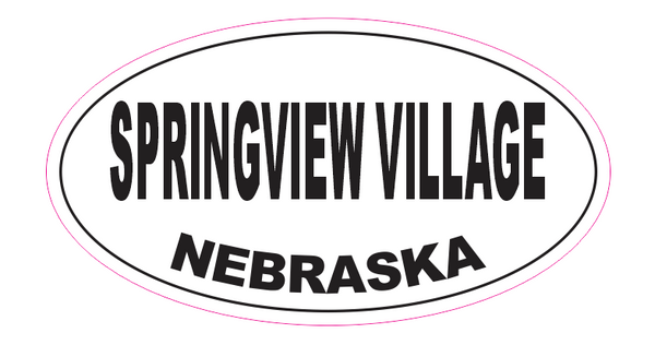Springview Village Nebraska Oval Bumper Sticker D7051 Euro Oval ...