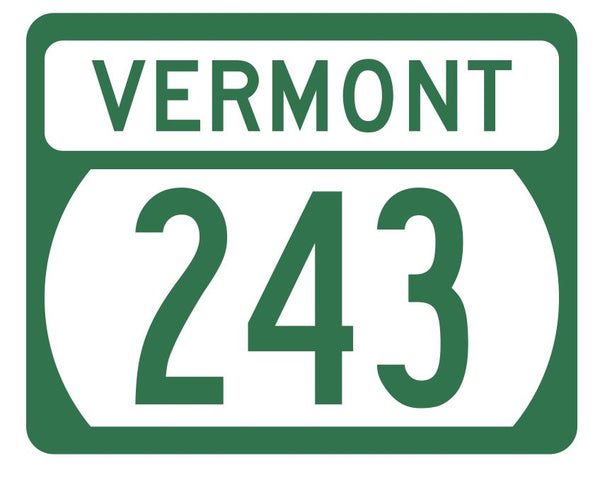 Vermont State Highway 243 Sticker Decal R5345 Highway Route Sign ...