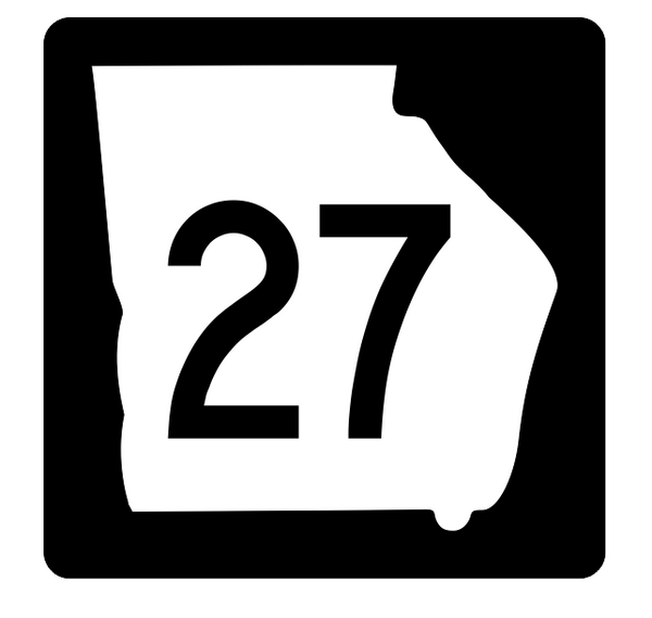 Georgia State Route 27 Sticker R3576 Highway Sign – Winter Park Products