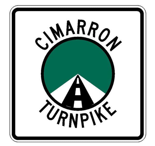 Cimarron Turnpike Sticker R3687 Highway Sign Road Sign – Winter Park ...