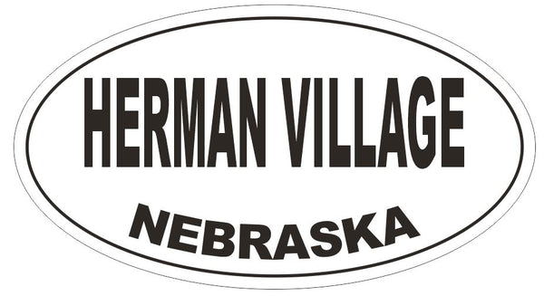 Herman Village Oval Bumper Sticker or Helmet Sticker D5084 Oval ...