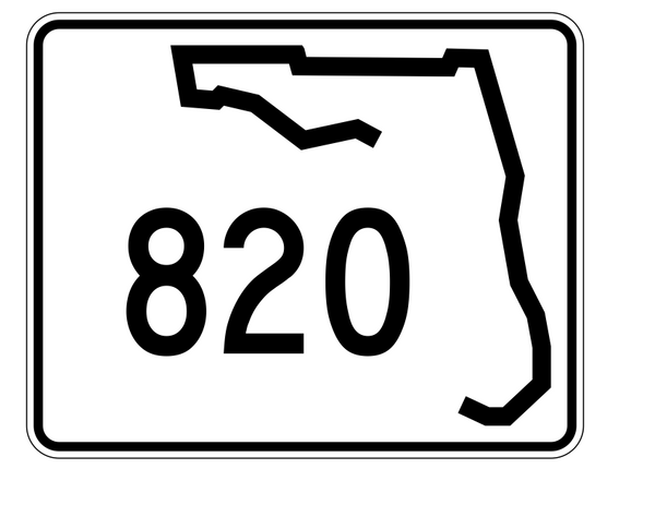 Florida State Road 820 Sticker Decal R1713 Highway Sign – Winter Park ...