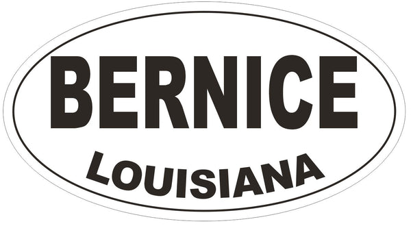 Bernice Louisiana Oval Bumper Sticker or Helmet Sticker D3786 – Winter ...