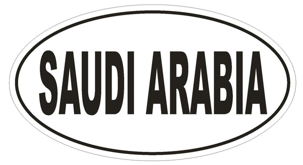 SAUDI ARABIA Oval Bumper Sticker or Helmet Sticker D2165 Euro Oval Cou ...
