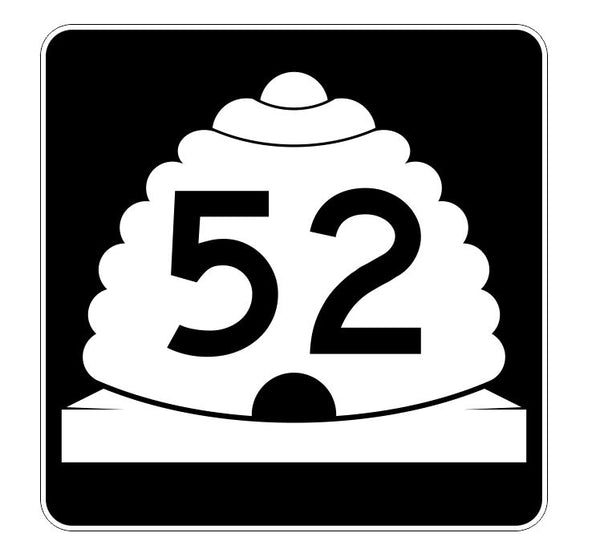 Utah State Highway 52 Sticker Decal R5390 Highway Route Sign – Winter ...