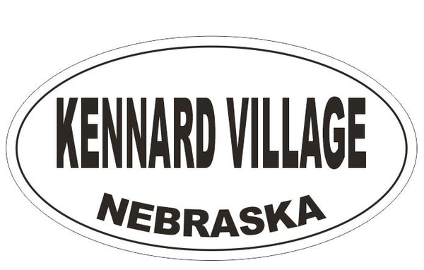 Kennard Village Nebraska Oval Bumper Sticker or Helmet Sticker D5265 O ...