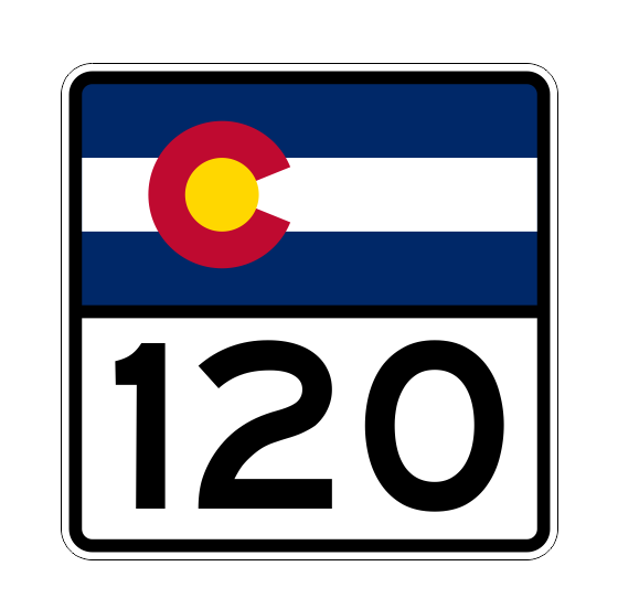 Colorado State Highway 120 Sticker Decal R1848 Highway Sign – Winter ...