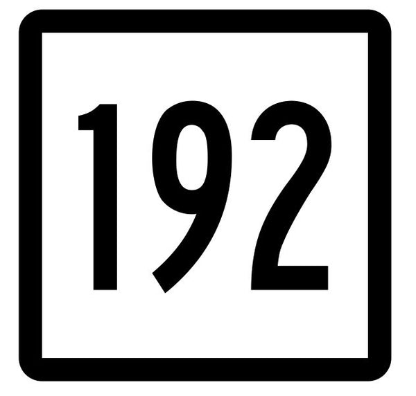 Connecticut State Highway 192 Sticker Decal R5202 Highway Route Sign ...
