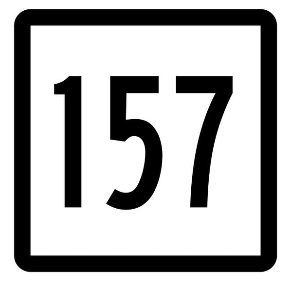 Connecticut State Highway 157 Sticker Decal R5169 Highway Route Sign ...