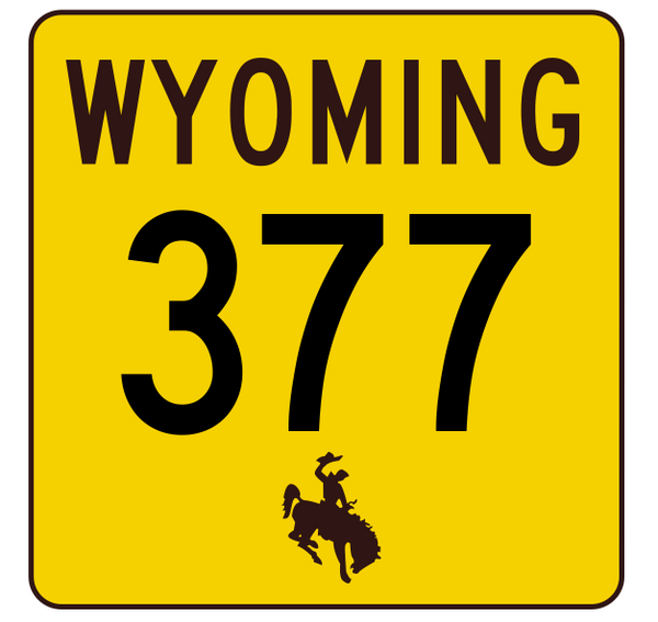 Wyoming Highway 377 Sticker R3531 Highway Sign – Winter Park Products