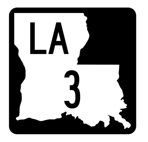 Louisiana State Highway 3 Sticker Decal R5732 Highway Route Sign ...