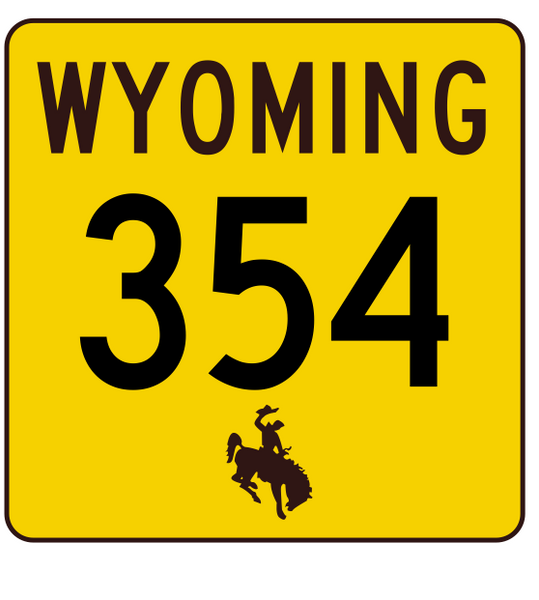 Wyoming Highway 354 Sticker R3524 Highway Sign – Winter Park Products