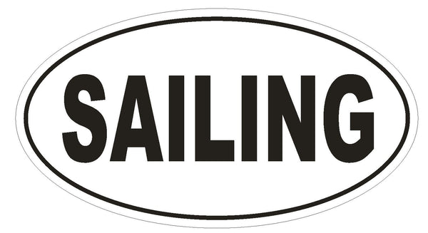 SAILING Oval Bumper Sticker or Helmet Sticker D1908 Euro Oval – Winter ...