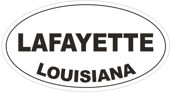 Lafayette Louisiana Oval Bumper Sticker or Helmet Sticker D3954 ...