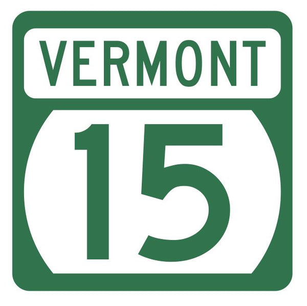 Vermont State Highway 15 Sticker Decal R5275 Highway Route Sign ...