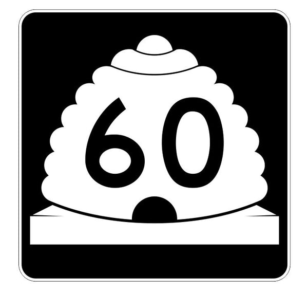 Utah State Highway 60 Sticker Decal R5396 Highway Route Sign – Winter ...