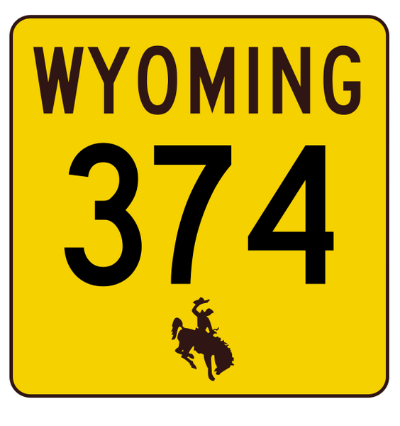 Wyoming Highway 374 Sticker R3528 Highway Sign – Winter Park Products