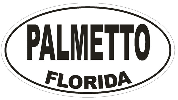 Palmetto Florida Oval Bumper Sticker or Helmet Sticker D1581 Euro Oval ...