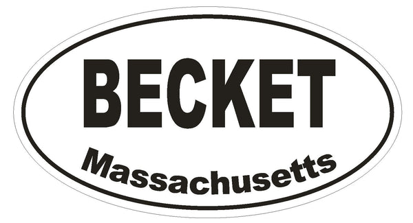 Becket Massachusetts Oval Bumper Sticker or Helmet Sticker D1433 Euro ...