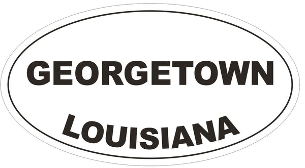 Georgetown Louisiana Oval Bumper Sticker or Helmet Sticker D3922 ...
