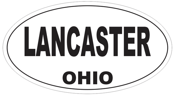 Lancaster Ohio Oval Bumper Sticker or Helmet Sticker D6126 – Winter ...