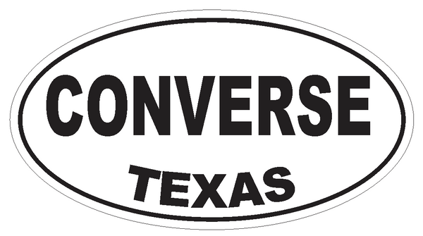 Converse Texas Oval Bumper Sticker or Helmet Sticker D3288 Euro Oval ...