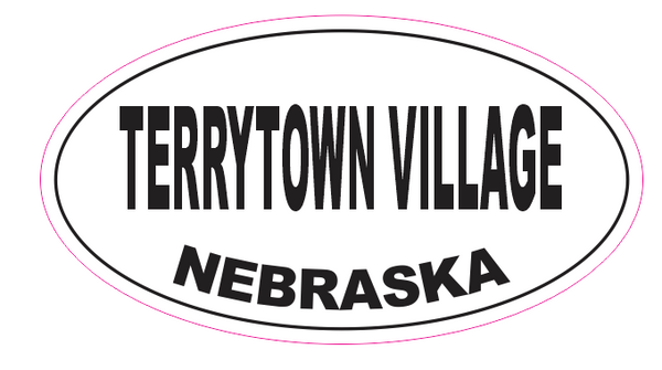 Terrytown Village Nebraska Oval Bumper Sticker D7079 Euro Oval – Winter ...
