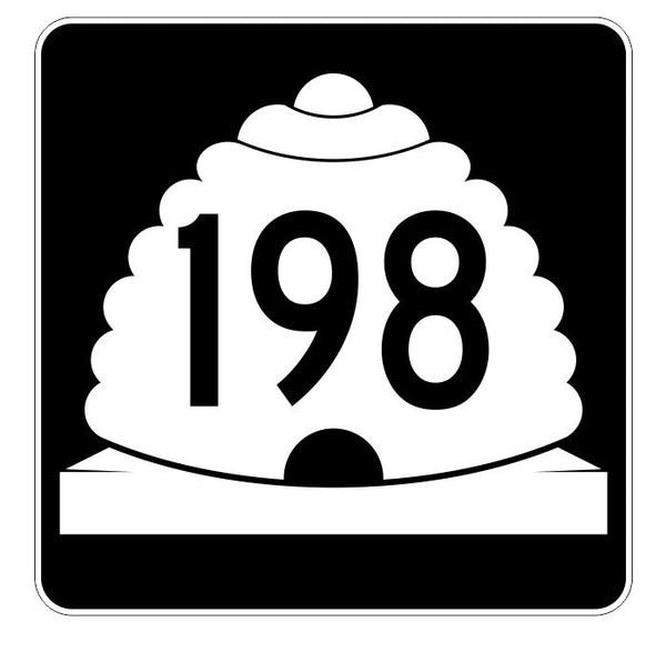 Utah State Highway 198 Sticker Decal R5504 Highway Route Sign – Winter ...