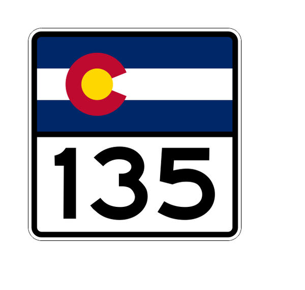 Colorado State Highway 135 Sticker Decal R1857 Highway Sign – Winter ...