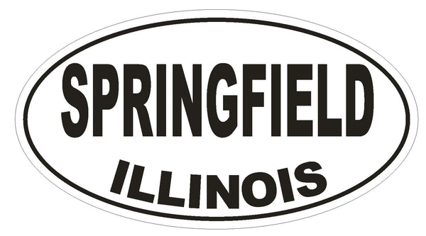 Springfield Illinois Oval Bumper Sticker or Helmet Sticker D1663 Euro ...