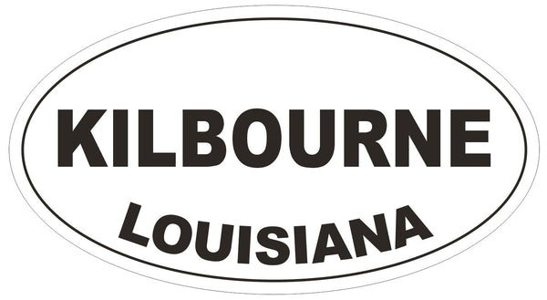 Kilbourne Louisiana Oval Bumper Sticker or Helmet Sticker D3953 ...