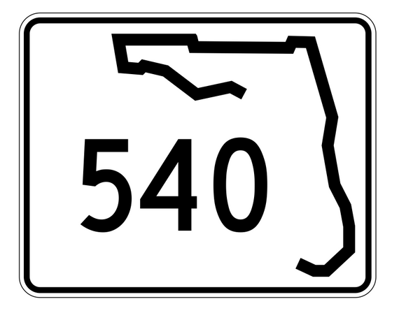 Florida State Road 540 Sticker Decal R1609 Highway Sign – Winter Park ...