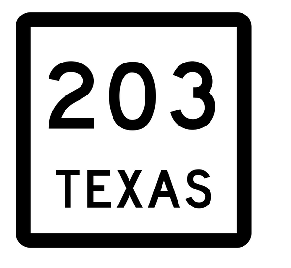 Texas State Highway 203 Sticker Decal R2500 Highway Sign – Winter Park ...